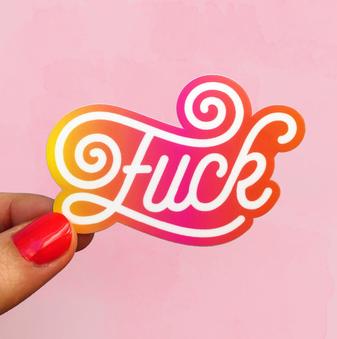 Fck Stickers Pink Vinyl Sticker Pretty Insult Computer Phone Decorative ...