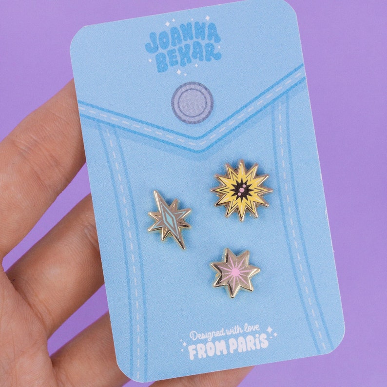 Celestial Stars Variant Mini Pin Set Cute Kawai Stars - Etsy