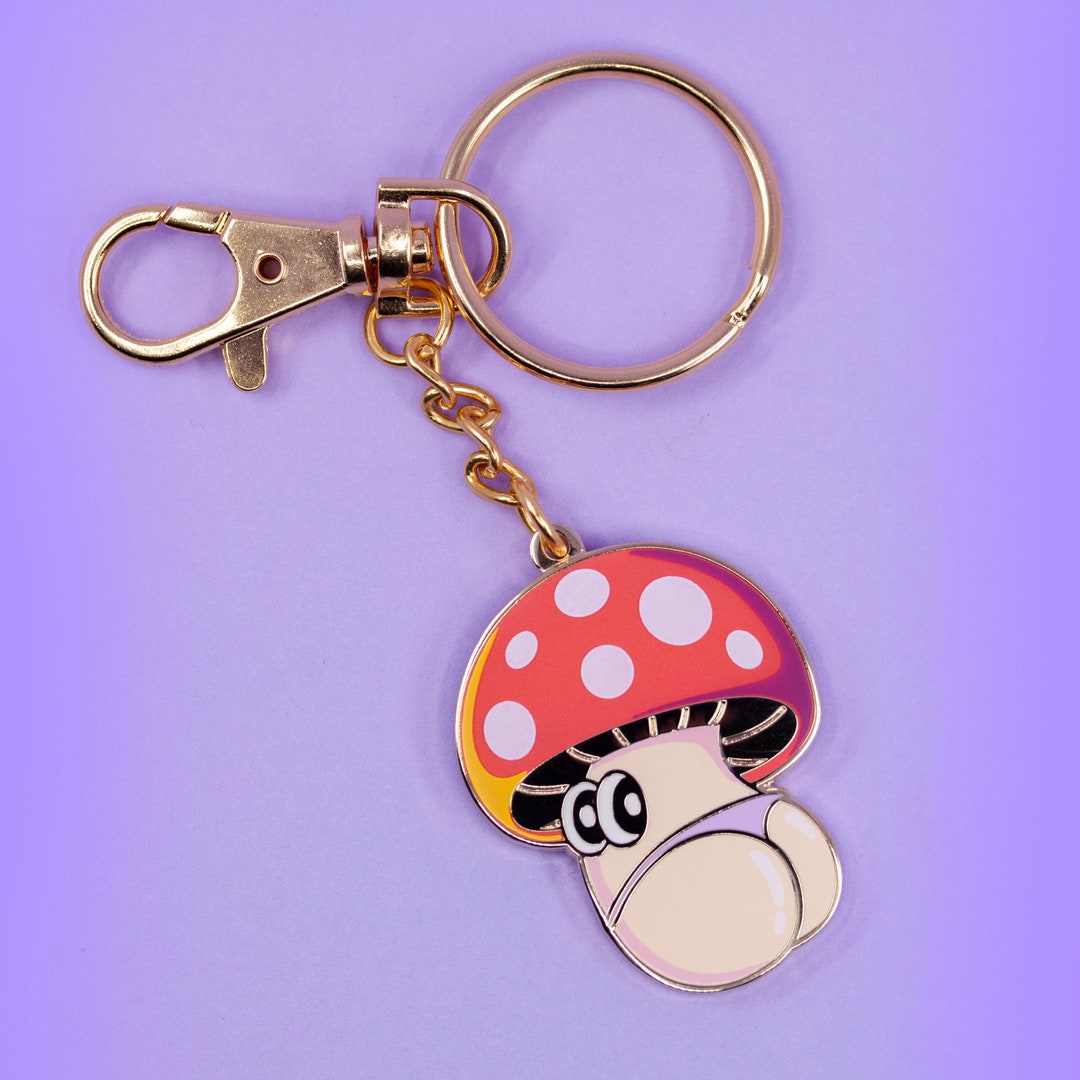 Booty Mushroom Cute Keychain | Cute Mushroom Tush | Cottage Core ...