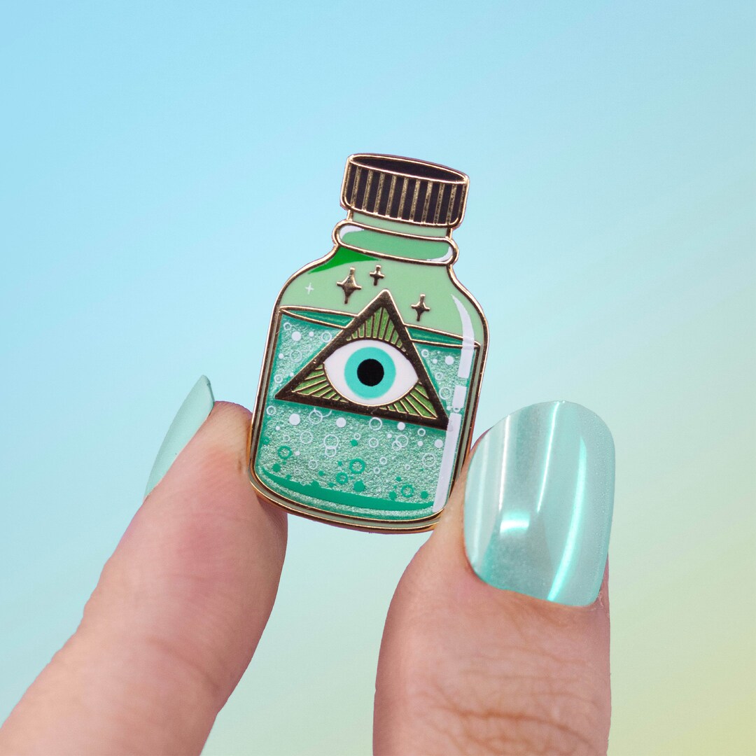 Wideye Potion Enamel Pin |magical Bottle Statement Pin | Collector Pin ...