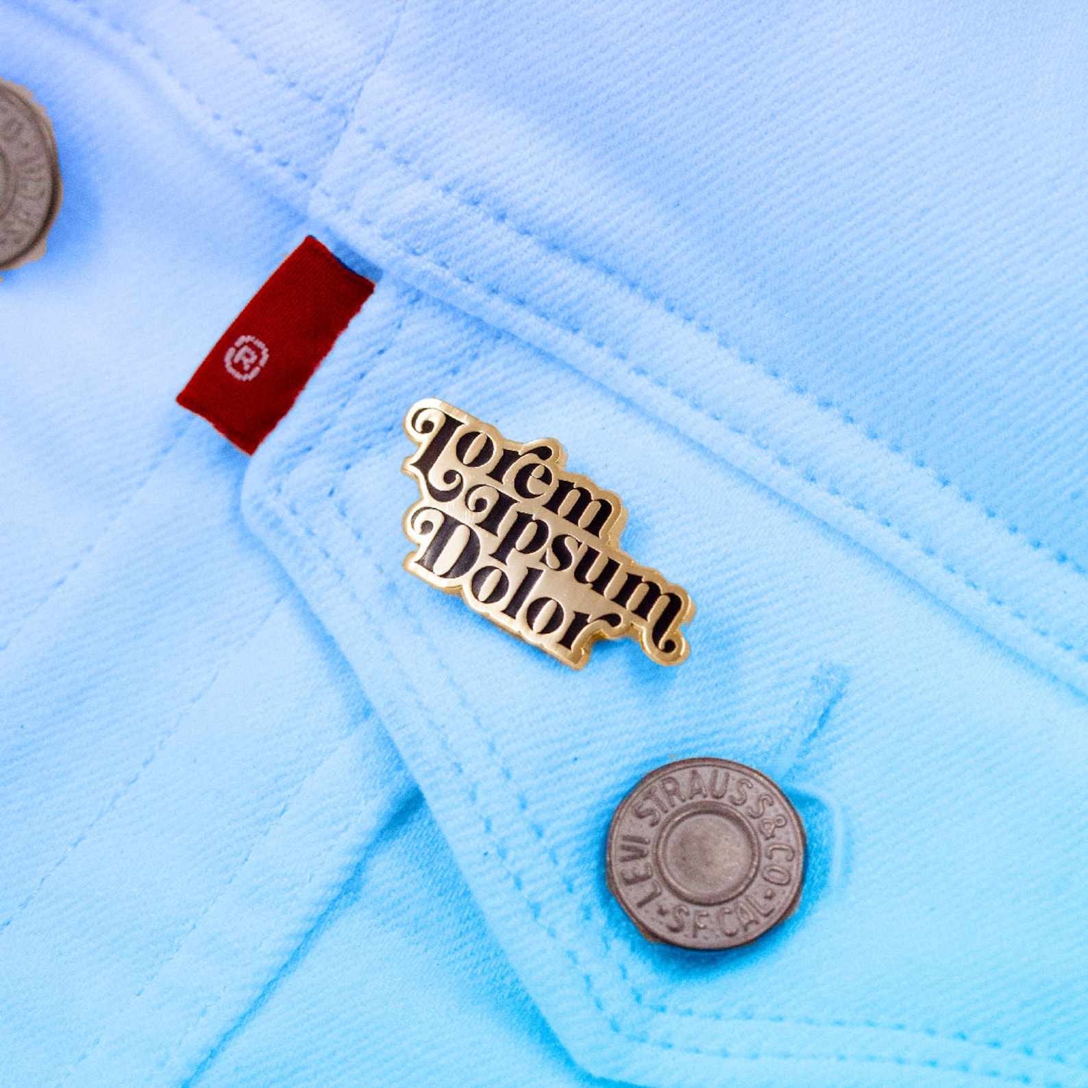 Lorem Ipsum Dolor Pin | Funny Graphic Designer Text Fill Reference ...