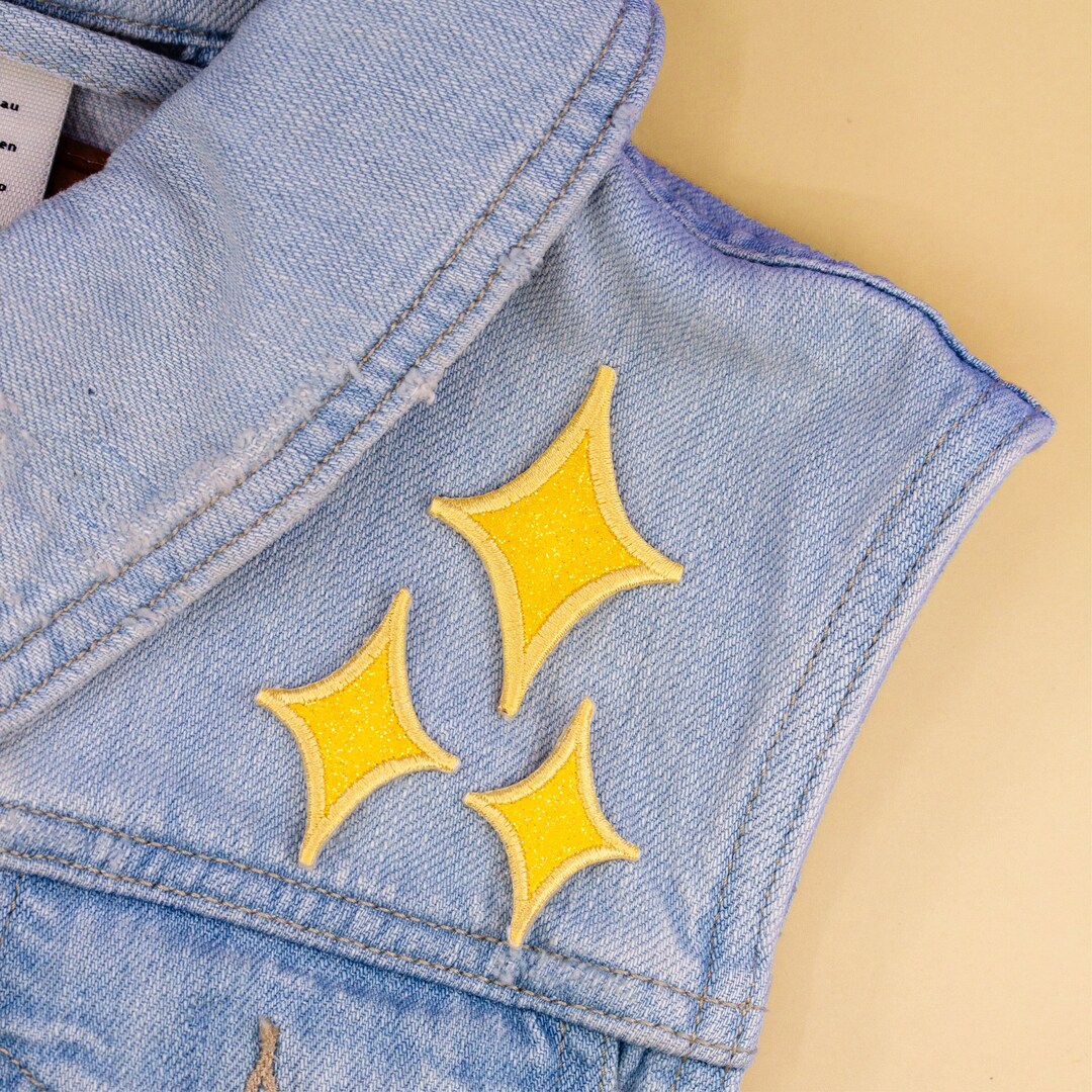 Sparkle Patch Set | Cute Sparkly Stars Embroidered Patch Set of 3 ...