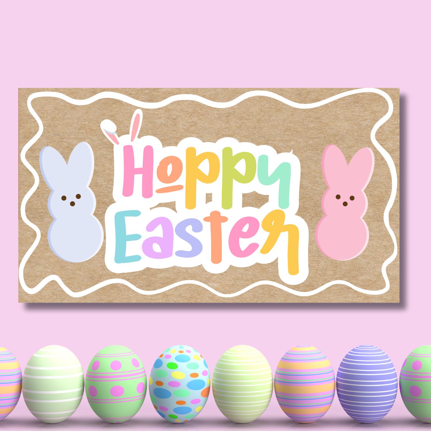 Hoppy Easter Banner Template - Etsy