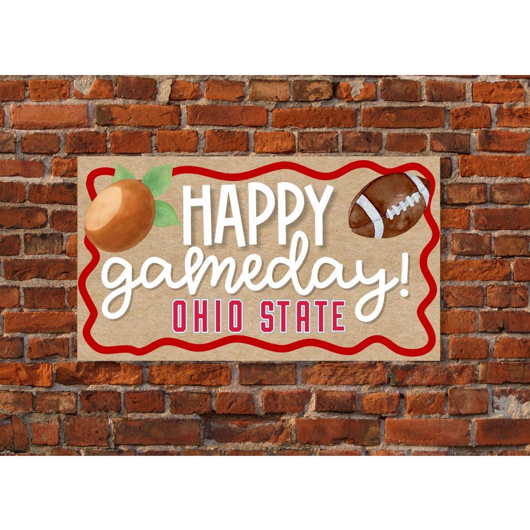 OSU Buckeyes Game Day Banner Template - Etsy