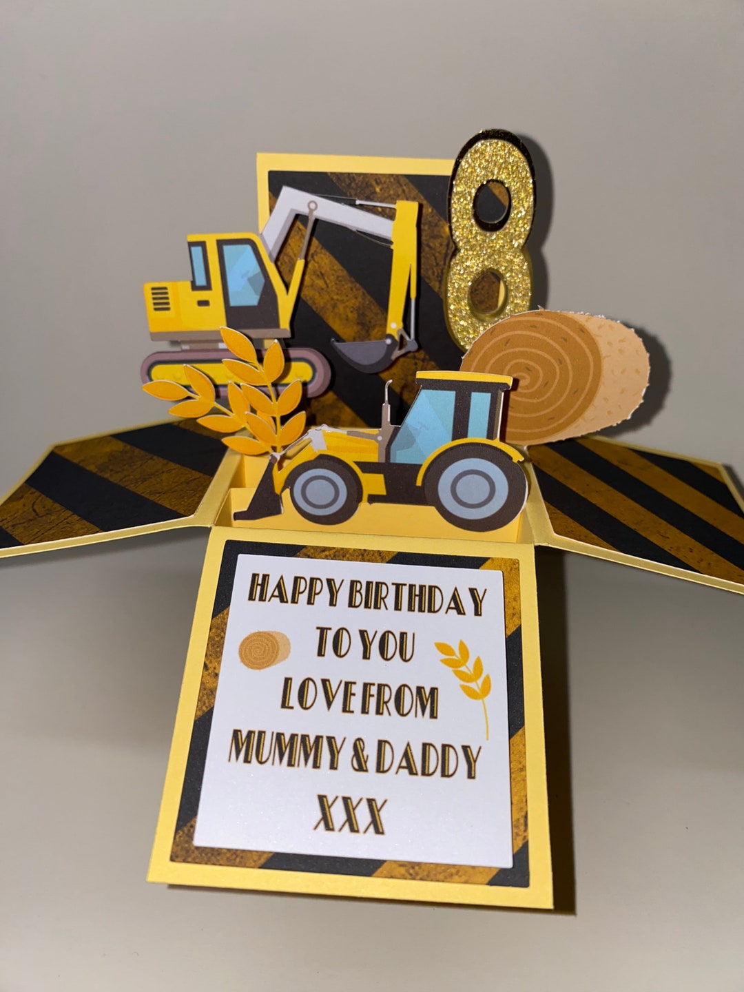 Tractor Birthday Card, Tractor Pop up Box Card, Birthday Card, - Etsy UK
