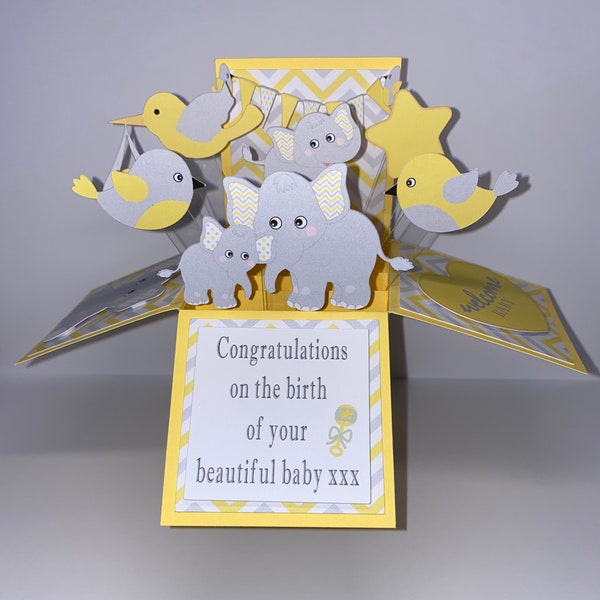 New Baby Pop up Card - Etsy UK