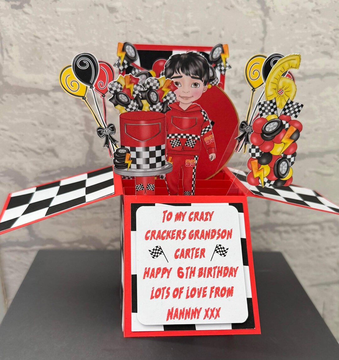 Car Birthday Pop up Box Card, Car Theme Birthday Card, Handmade Cards ...