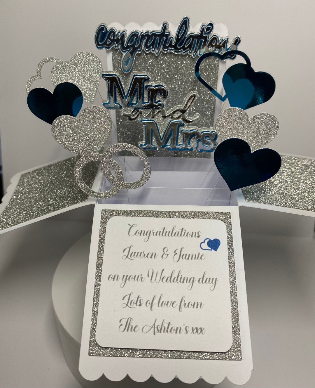 Wedding Box Card, Anniversary Card, Pop up Box Cards - Etsy