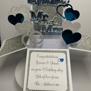 Wedding Box Card, Anniversary Card, Pop up Box Cards - Etsy