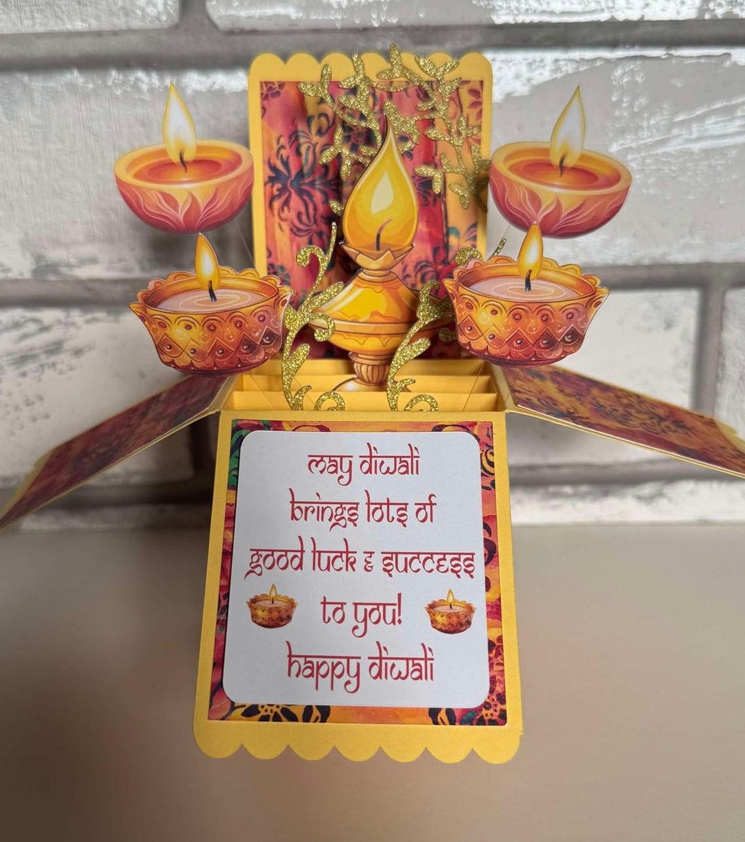 Diwali Card, Happy Diwali Card, Diwali Greetings, Pop up Box Card - Etsy UK