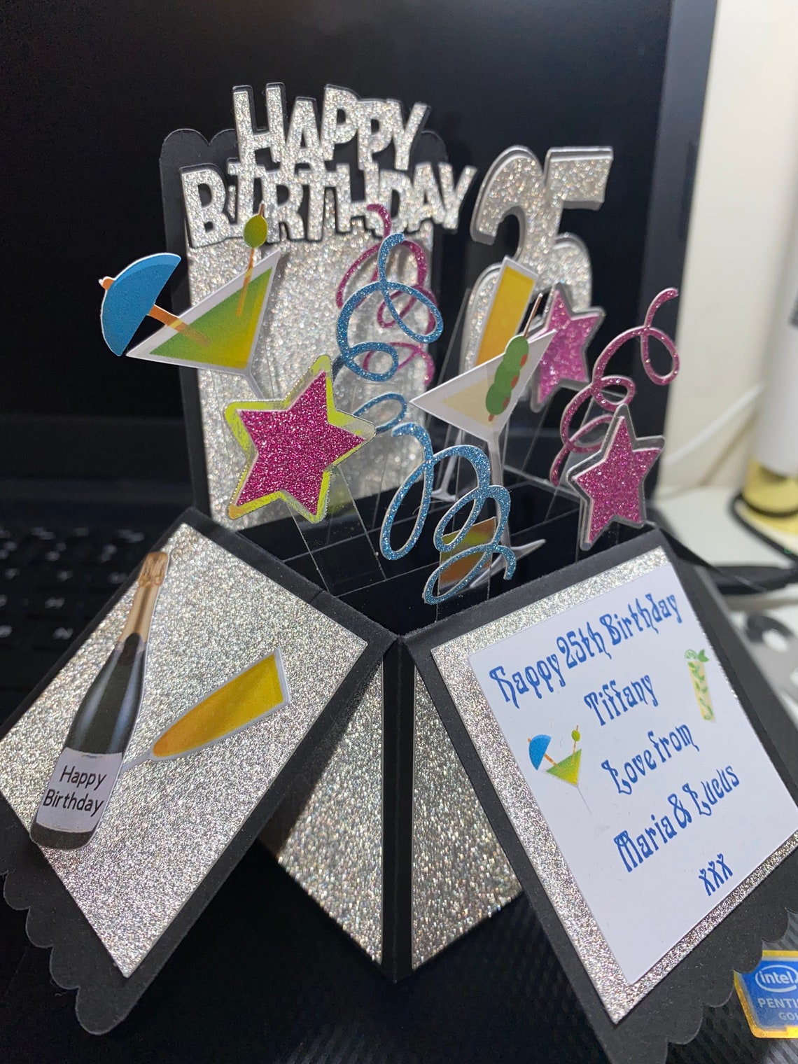 Cocktail Birthday Pop up Box Card, 18th Birthday, 21st Birthday ...