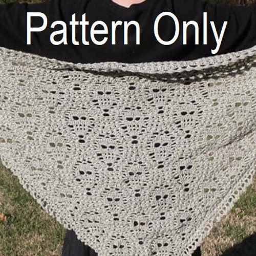 Lost Souls Skull Rectangular Stole Pattern | Etsy Canada