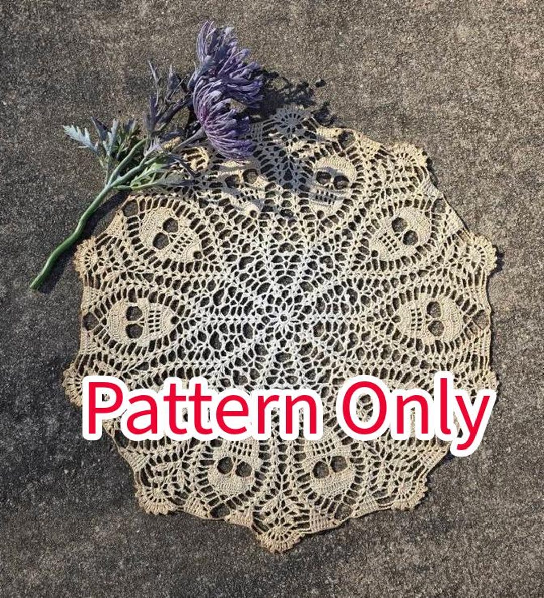 Dark Meadow Skull Doily Pattern - Crochet PDF (english Only) - Etsy