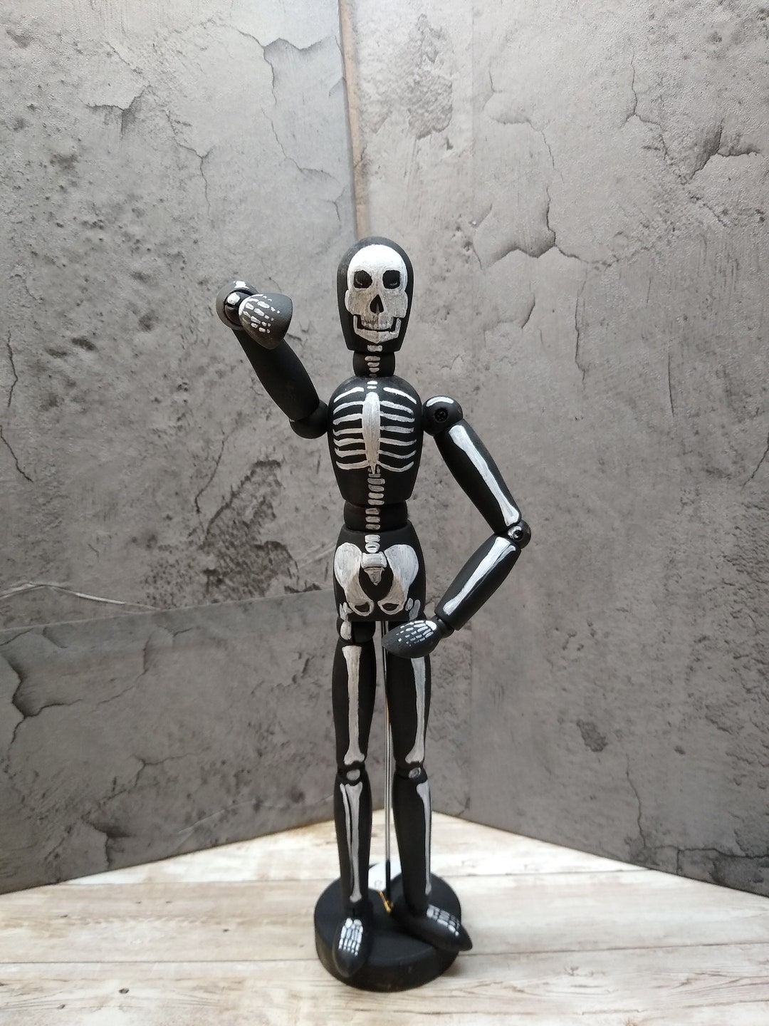 Skeleton Drawing Man Artist Drawing Model Wooden Painted Model - Etsy