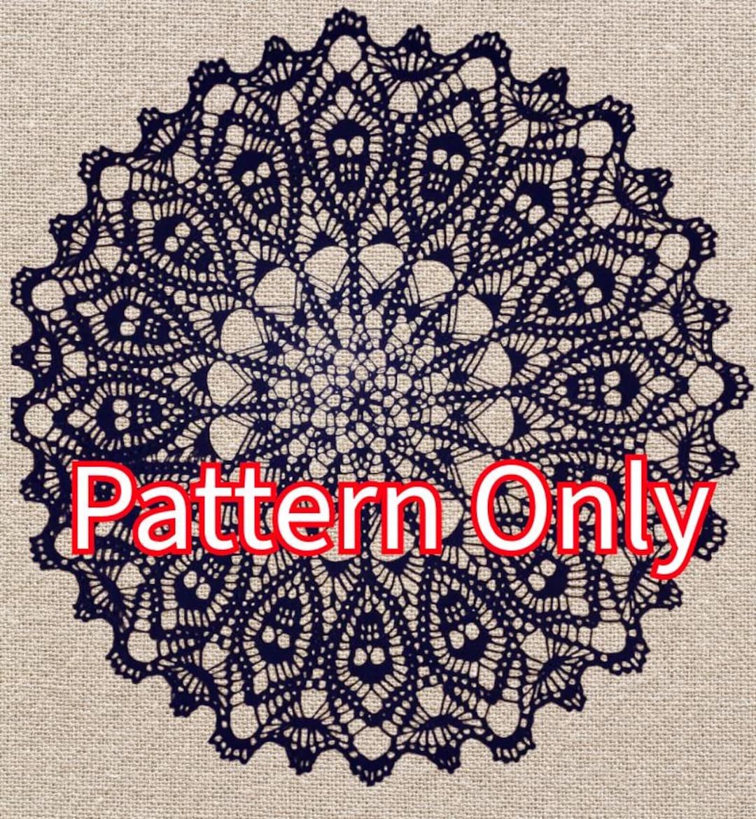 Crochet Skull Doily Pattern: Photo & Written Instructions (PDF ...
