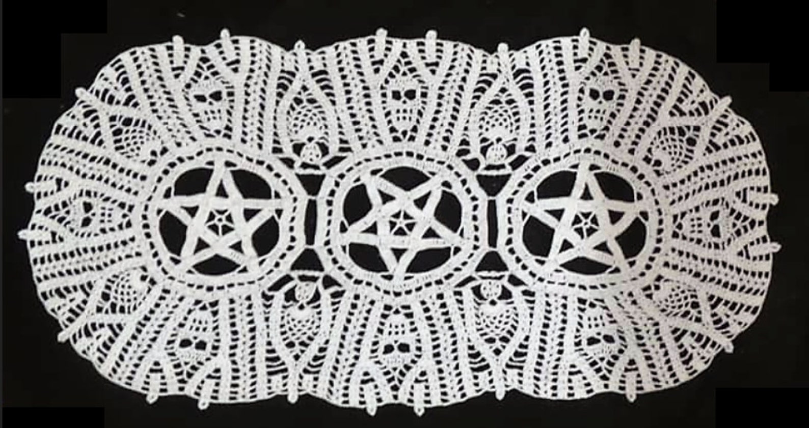 Seeing Stars Doily Pattern Skull Doily Pattern PDF Doily | Etsy