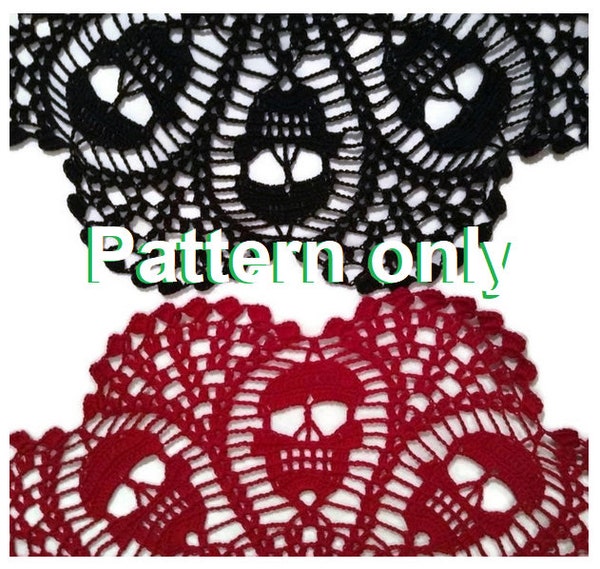 Lost Souls Skull Rectangular Stole Pattern - Etsy Canada