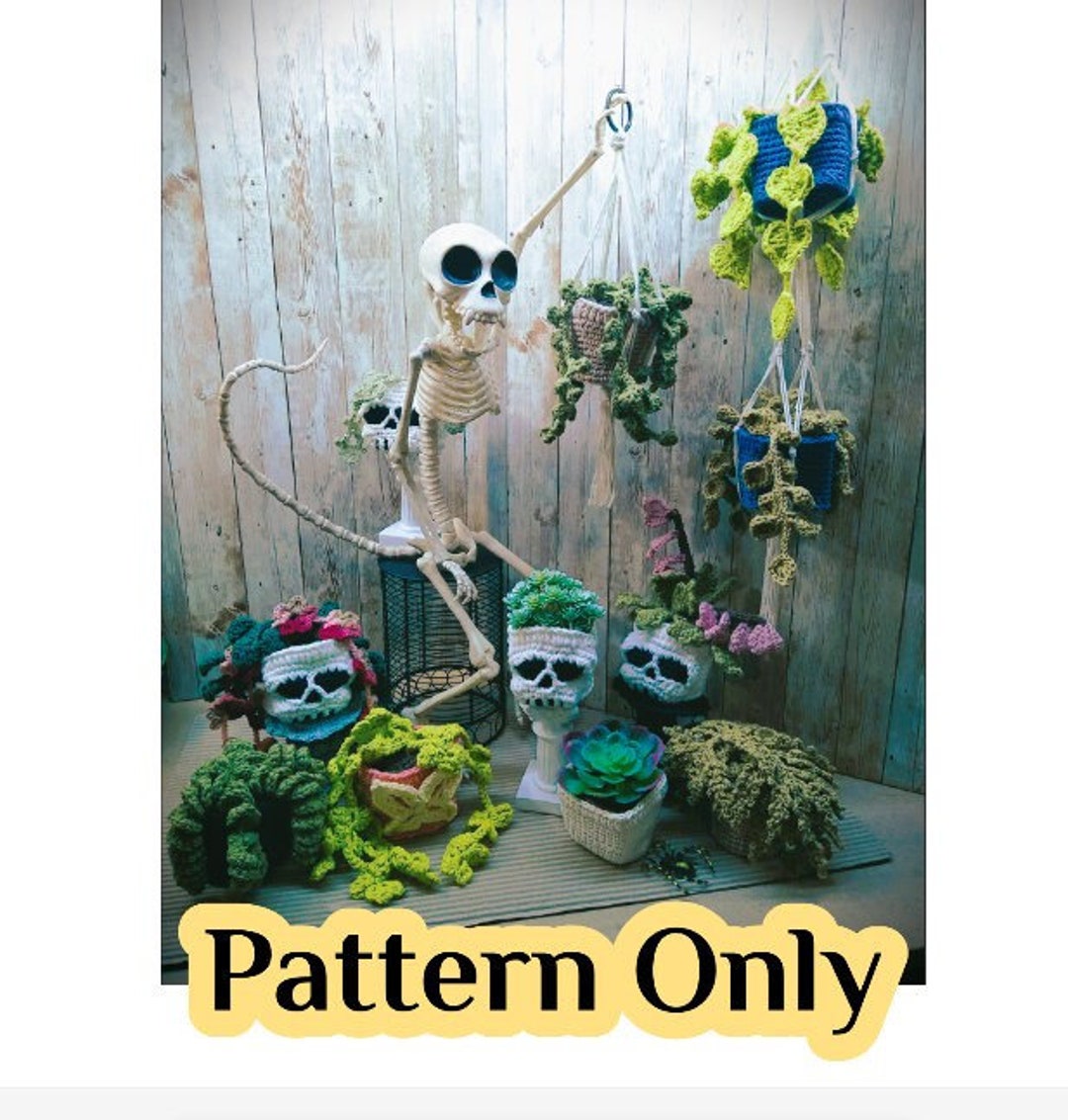 Skull Plant Pots - Pot and Plant Pattern Set -- the Potters Field ...