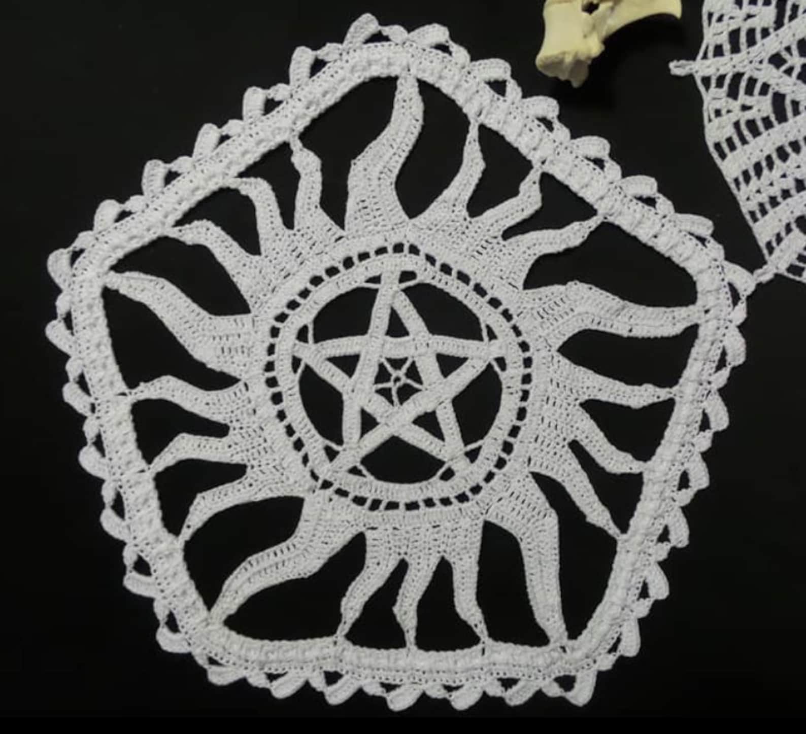 Seeing Stars Doily Pattern Skull Doily Pattern PDF Doily | Etsy