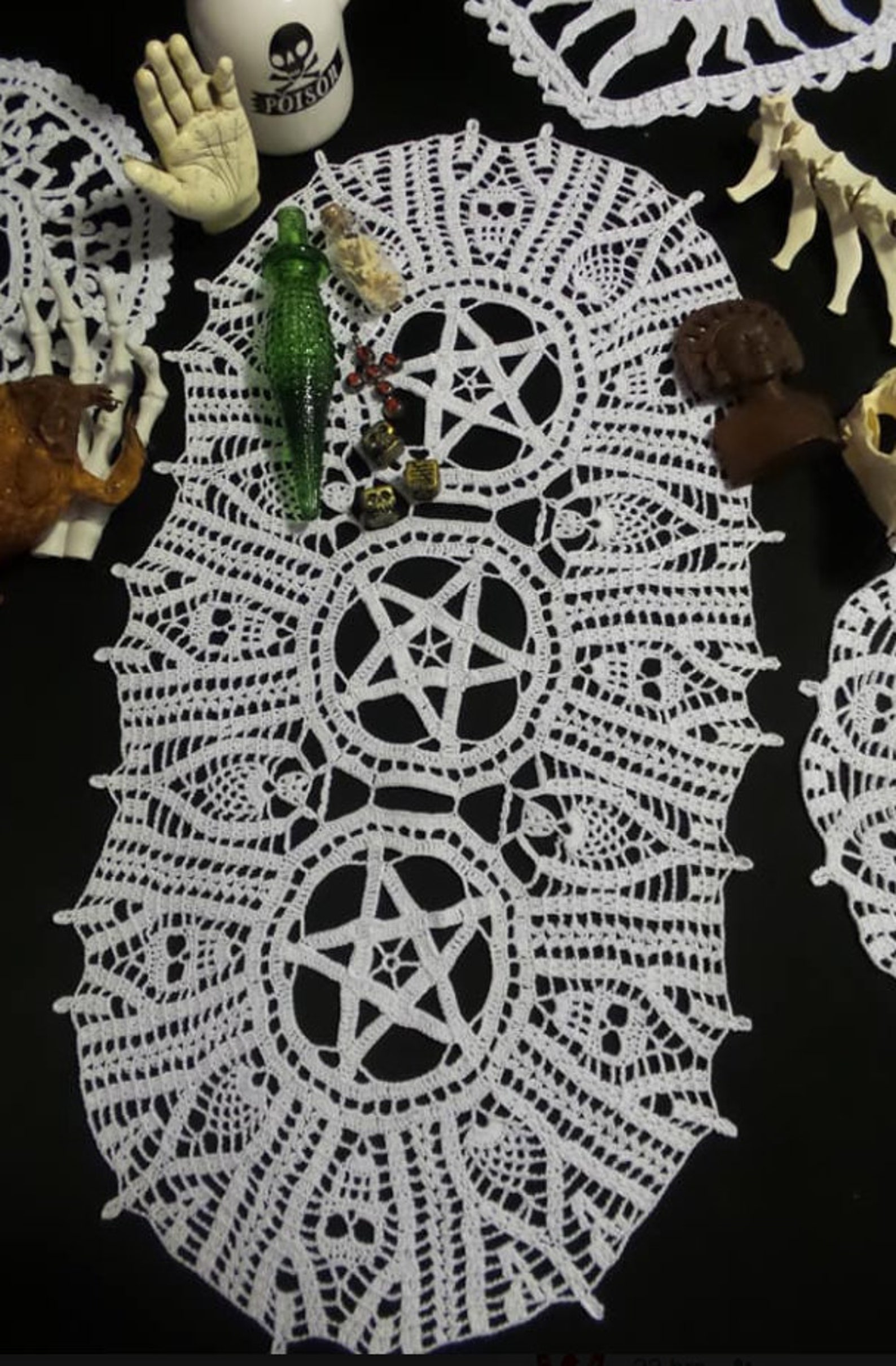 Seeing Stars Doily Pattern Skull Doily Pattern PDF Doily | Etsy