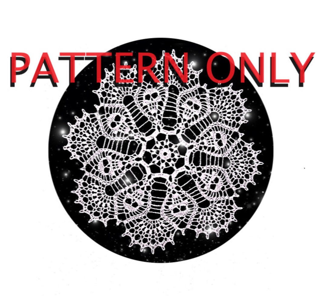 Doily Pattern - Night Wish Pattern - PDF Doily PATTERN Only - Words and ...