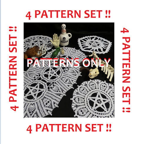 Seeing Stars Doily Pattern Skull Doily Pattern PDF Doily | Etsy