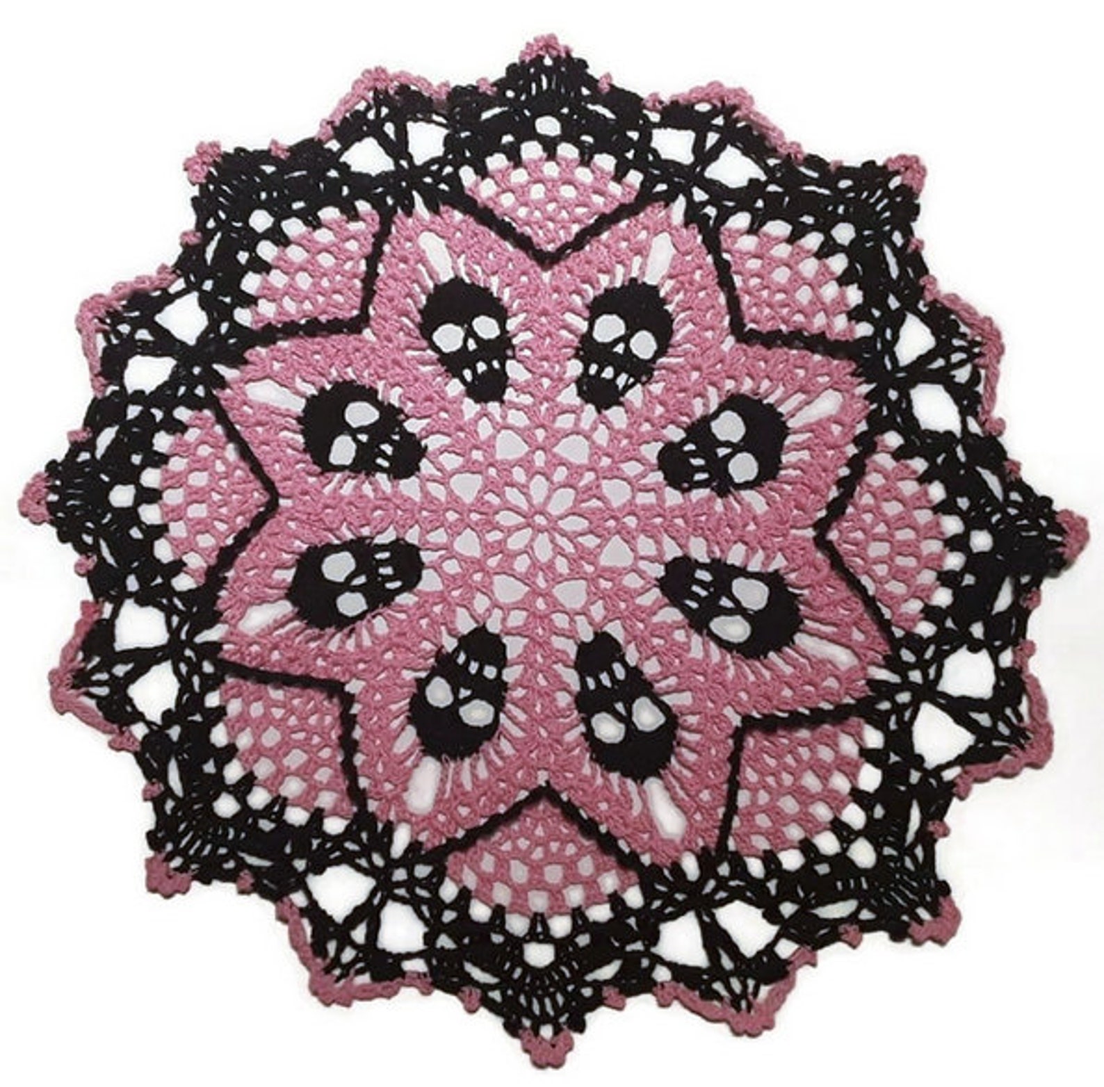 Doily Pattern the Wicked Queen of Skulls Pattern PDF Doily PATTERN Only ...