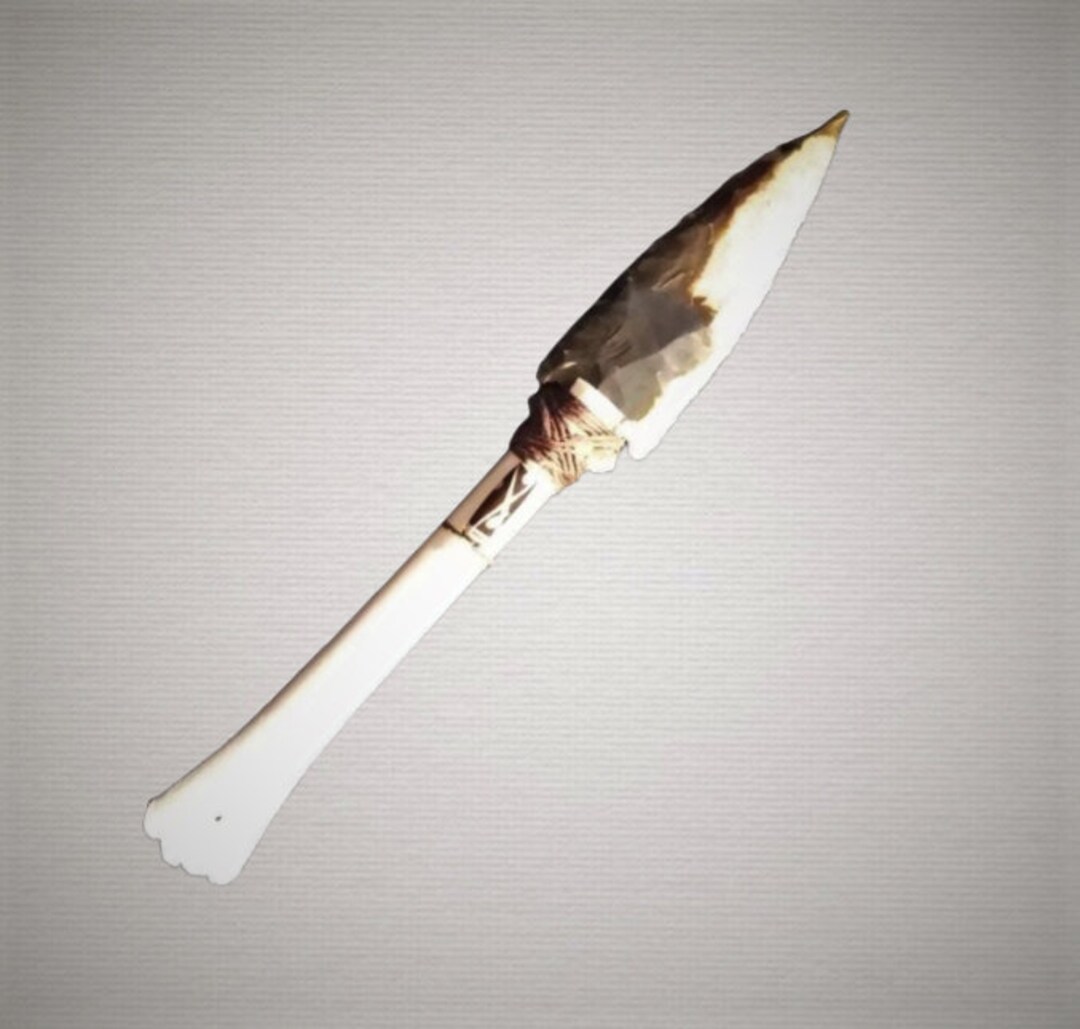 Bone Knife Bone Athame Knapped Blade Knife Deer Bone - Etsy