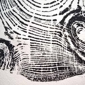 Tree Print, Tree Ring Print, Rustic Print, Original Handmade Print of ...