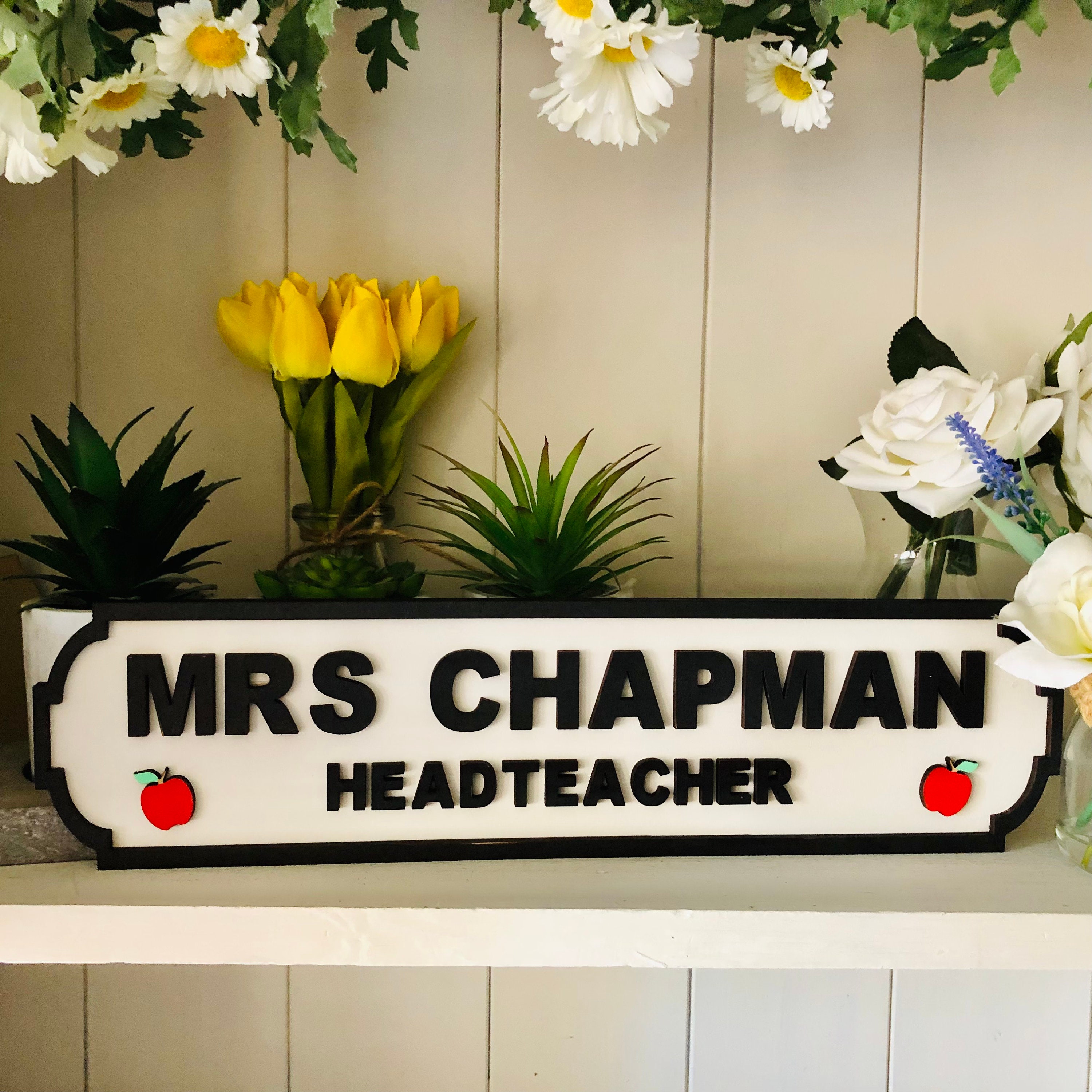 Teacher & Headteacher Sign Vintage Style Personalised Wooden - Etsy