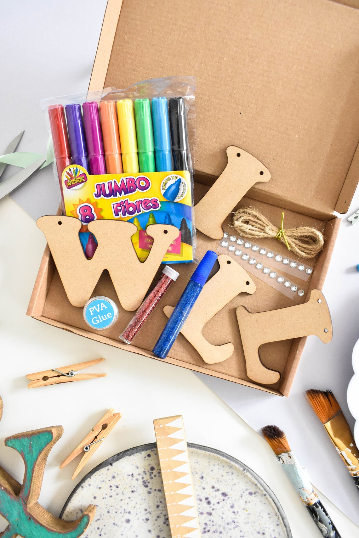 Alphabet Name Bunting Craft Kit - Etsy