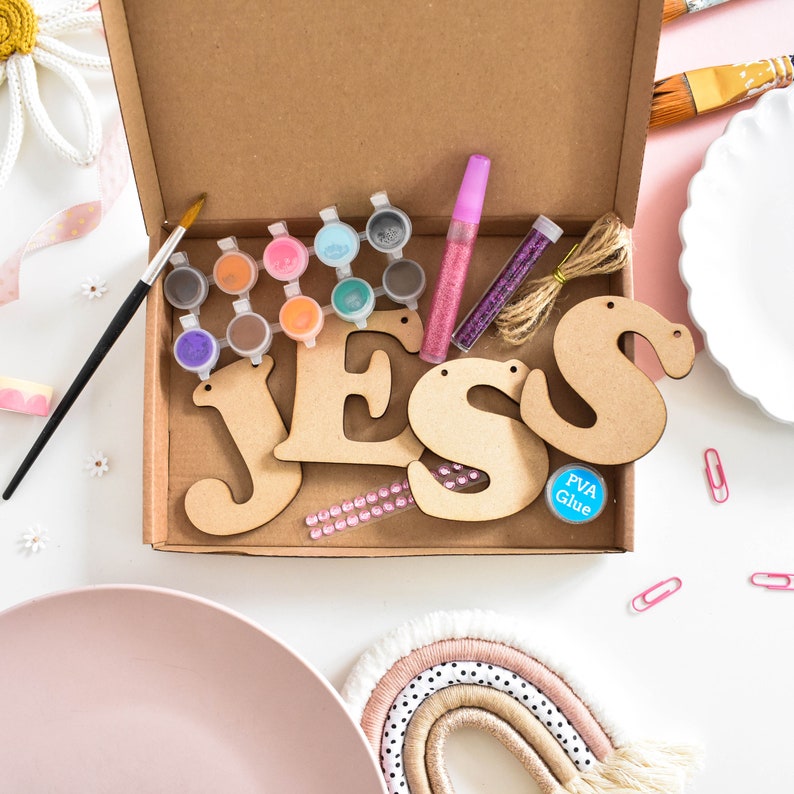 Alphabet Name Bunting Craft Kit - Any Word or Name Personalised - Etsy