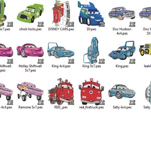 Cars Embroidery - Etsy