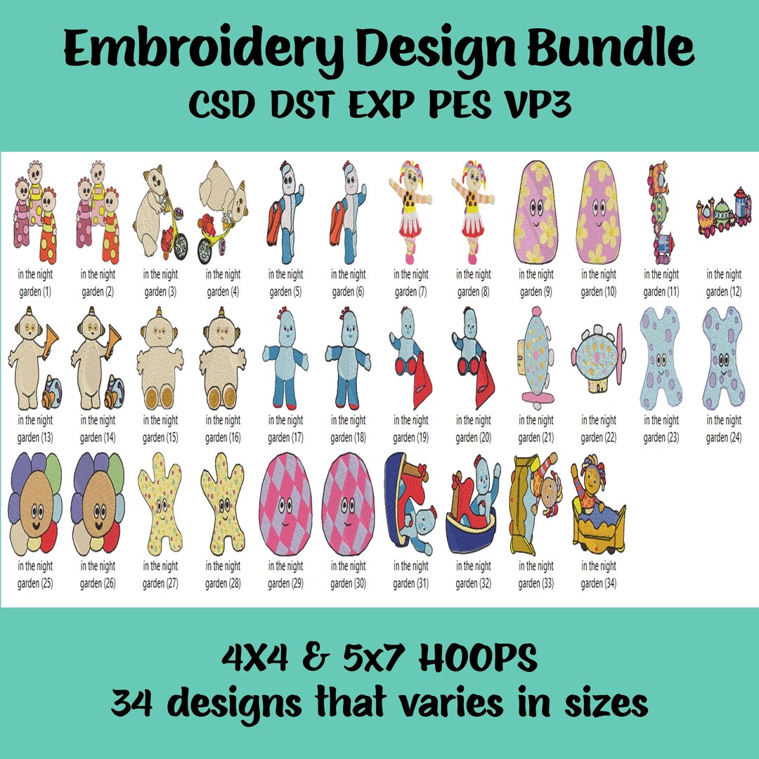 Embroidery Design Bundle - Etsy