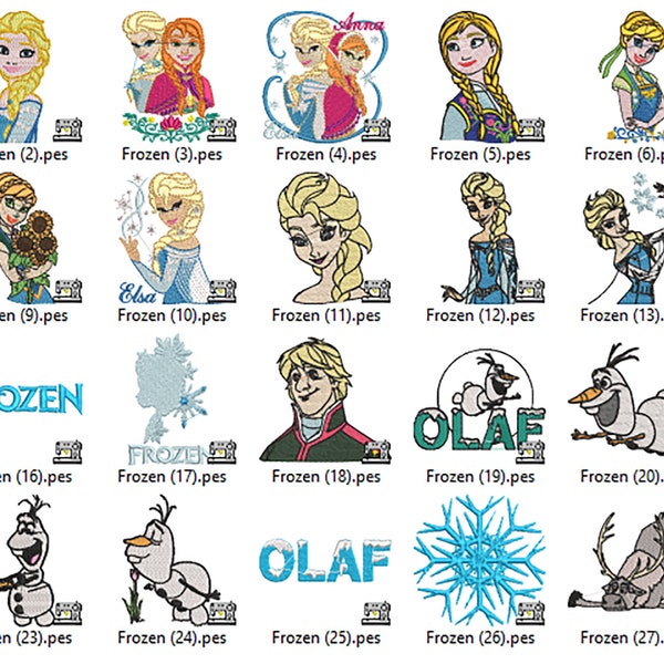 Frozen Embroidery - Etsy