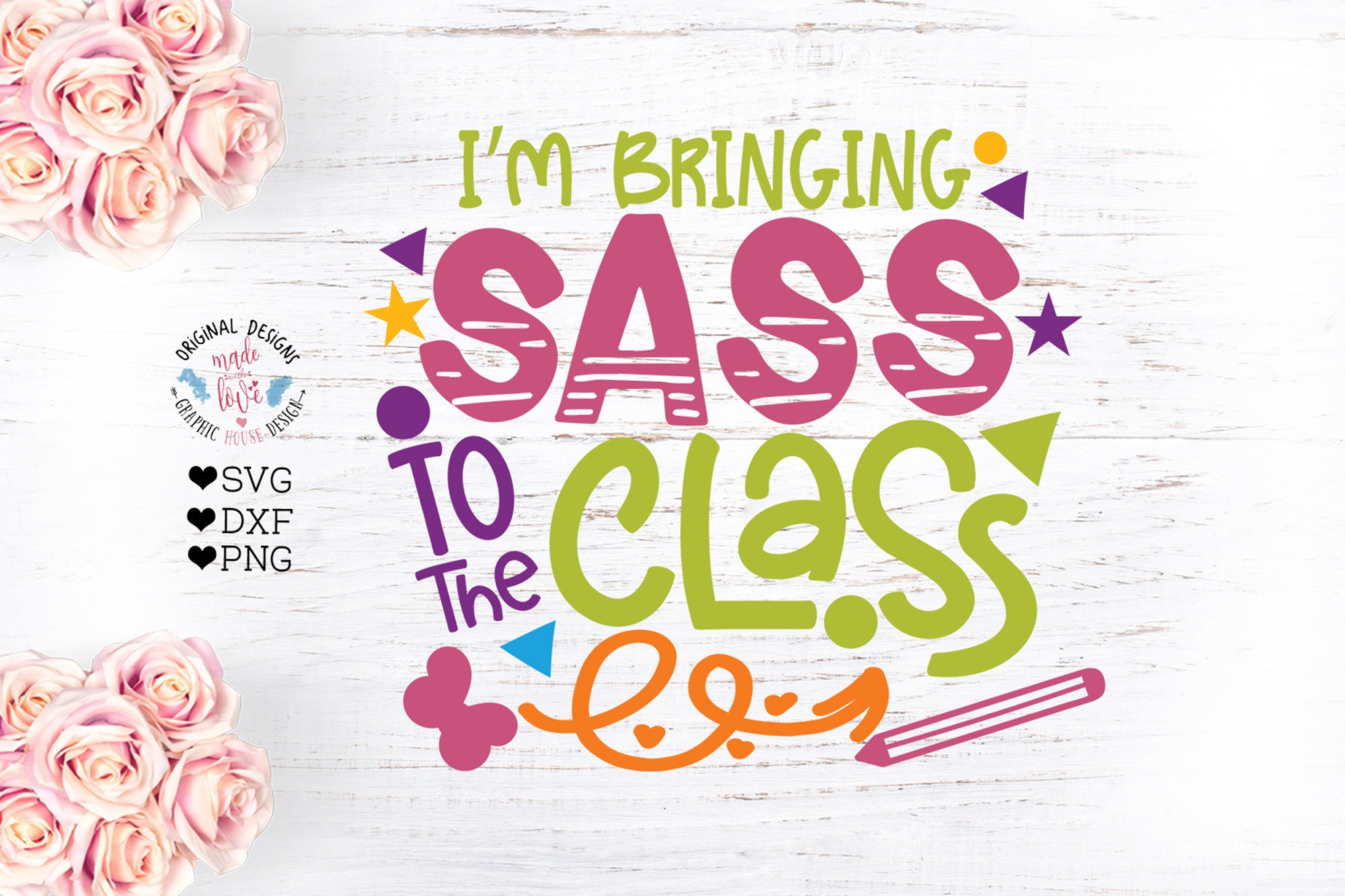 Cut file I'm Bringing Sass to the Class back to school | Etsy