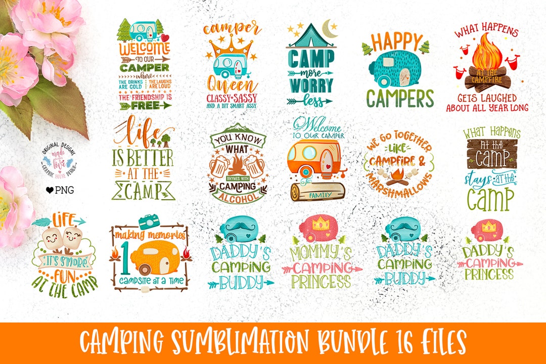 Camping Sublimation Bundle, Camp Bundle, Camp Bundle, Camping Bundle ...