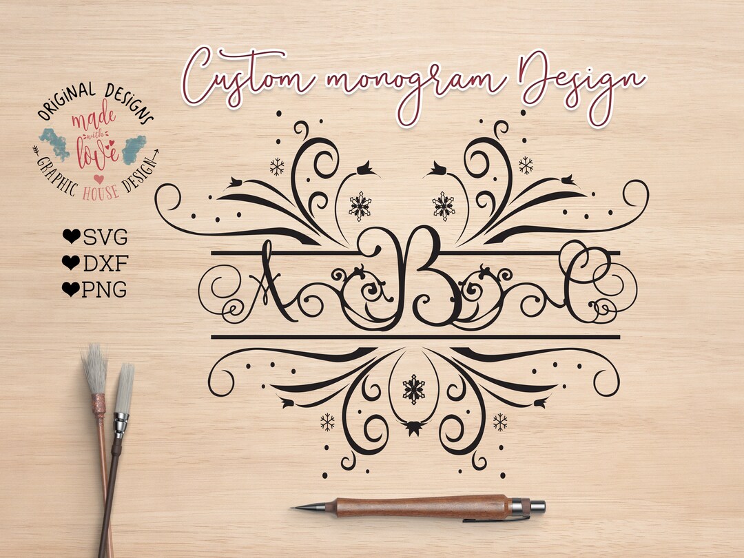 Custom Monogram Design, Custom Monogram SVG, Personalized Monogram ...