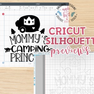 Mommy's Camping Princess Cut File SVG, DXF, PNG, Mother Daughter Svg ...
