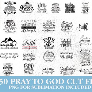 Faith Bundle, Bible Verses Bundle, 50 God Quotes Cut Files, Bible Svg ...