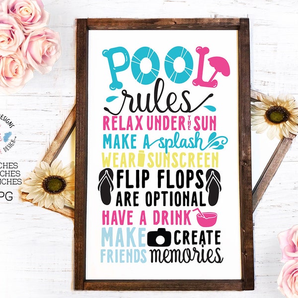 Pool Rules Sign - Etsy