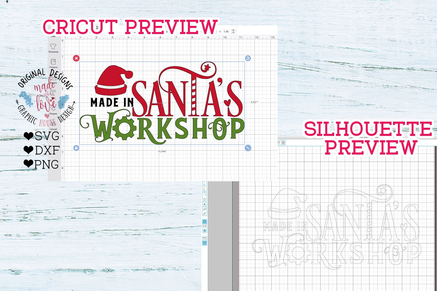 Santa Svg Santa's Workshop Svg Santa Label Svg Santa - Etsy