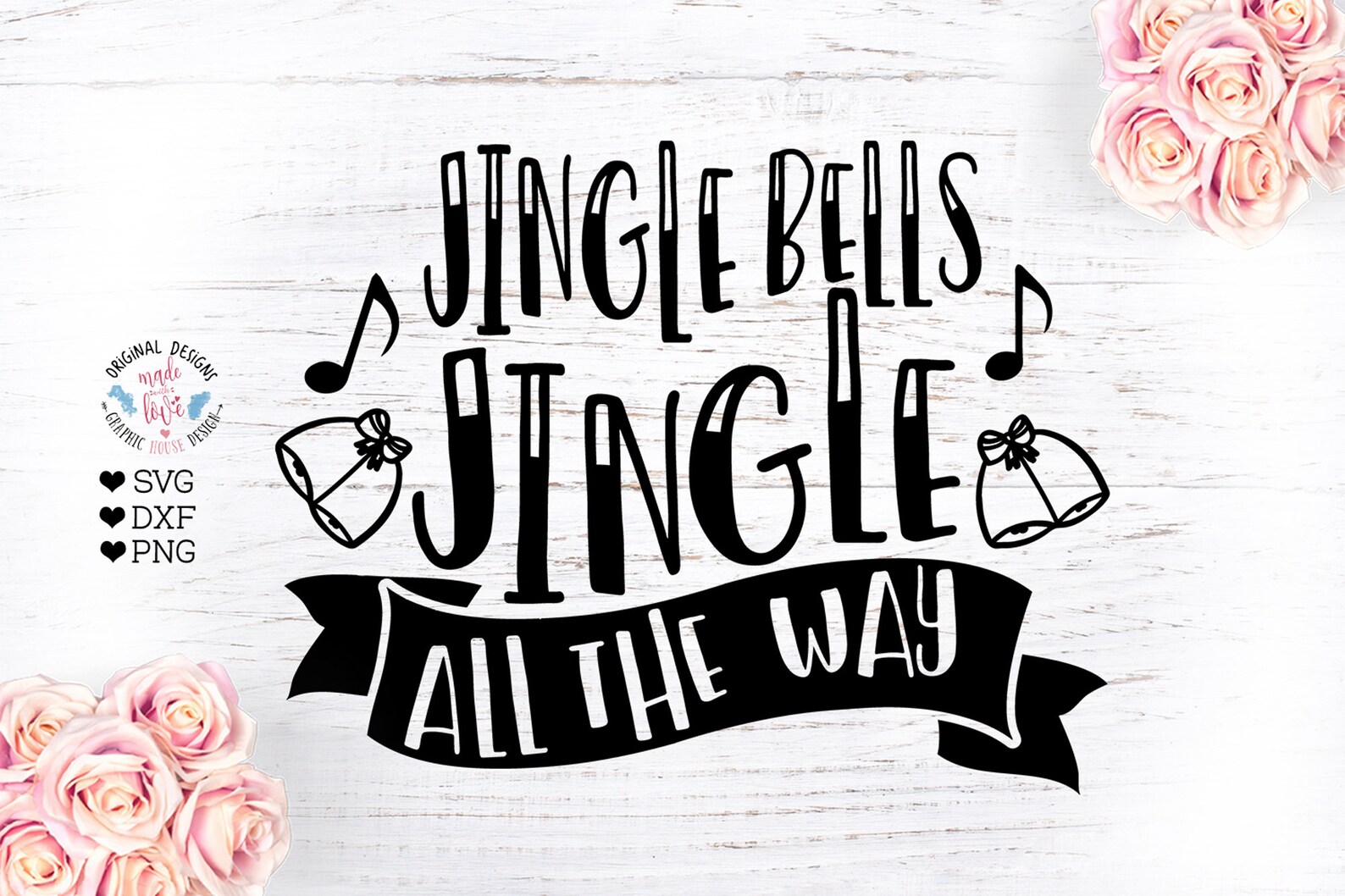 Jingle Bells SVG Jingle Bells Cut File Christmas SVG - Etsy