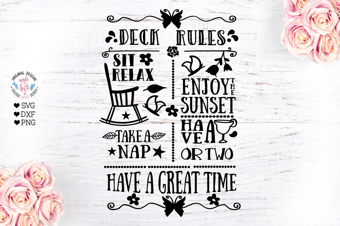Deck Rules Svg Deck Svg Deck Sign Home Svg Deck Sign Deck - Etsy