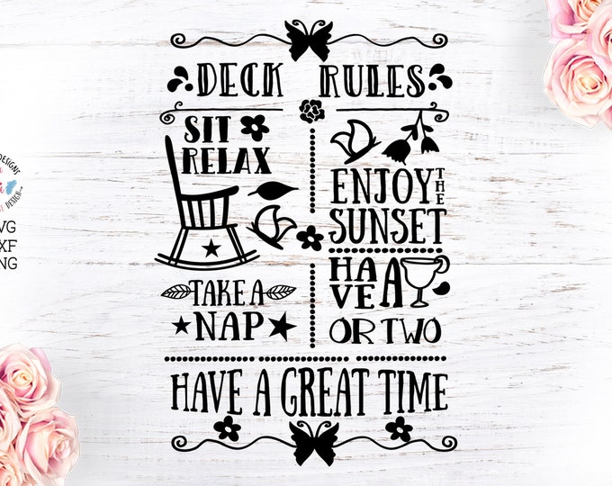 Deck Rules Svg Deck Svg Deck Sign Home Svg Deck Sign Deck - Etsy