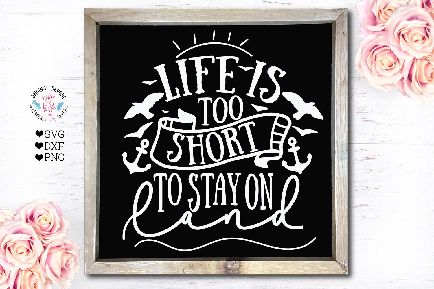 Cruise Svg File Life is Too Short to Stay on Land Cut File in - Etsy
