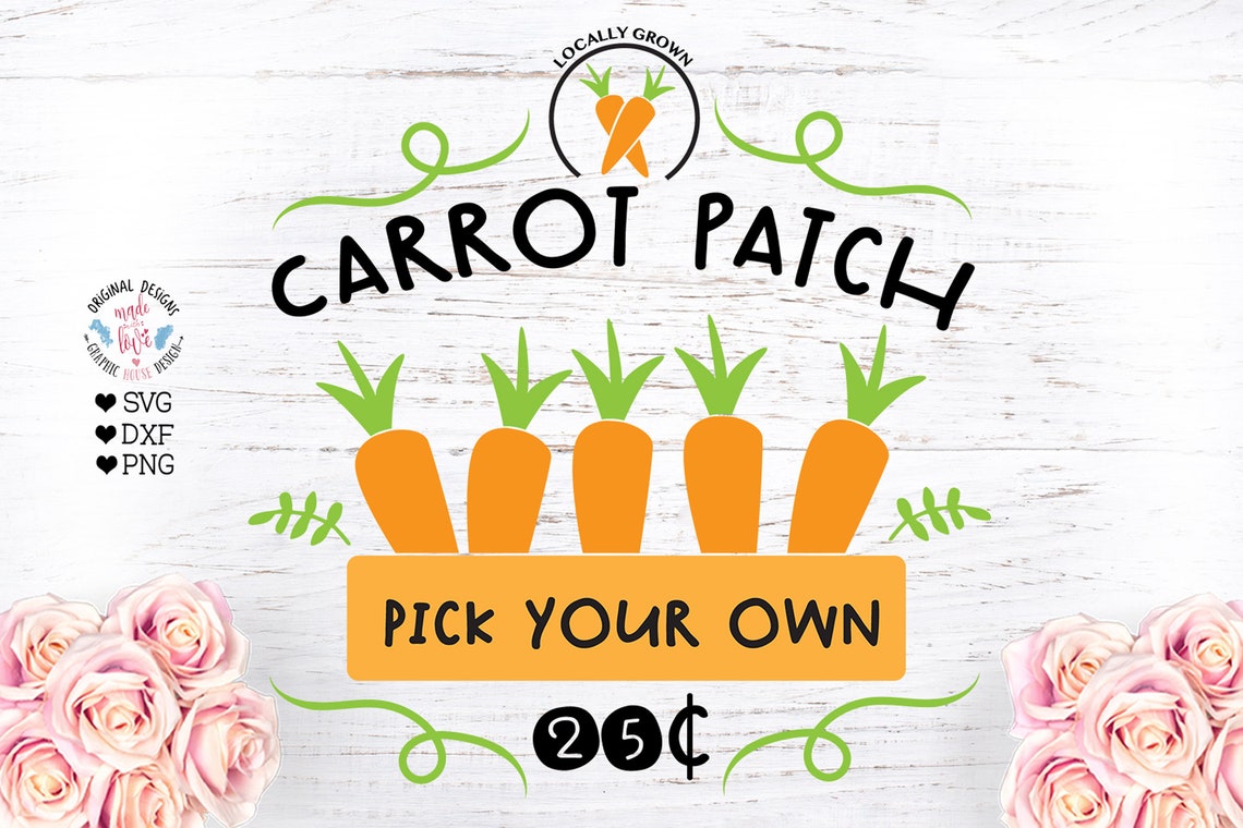 Carrot Patch Svg Farmhouse Svg Farmers Market Svg Farm - Etsy