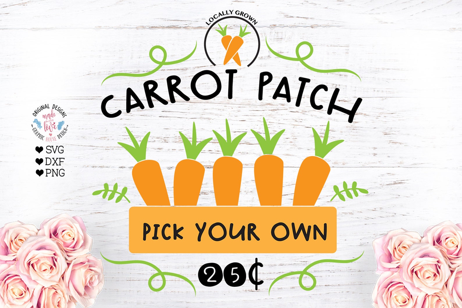 Carrot Patch Svg Farmhouse Svg Farmers Market Svg Farm - Etsy