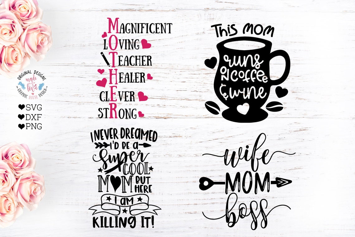 Mom Svg Mother Svg Mom T-shirts Svg Mom Cut Files Bundle in - Etsy