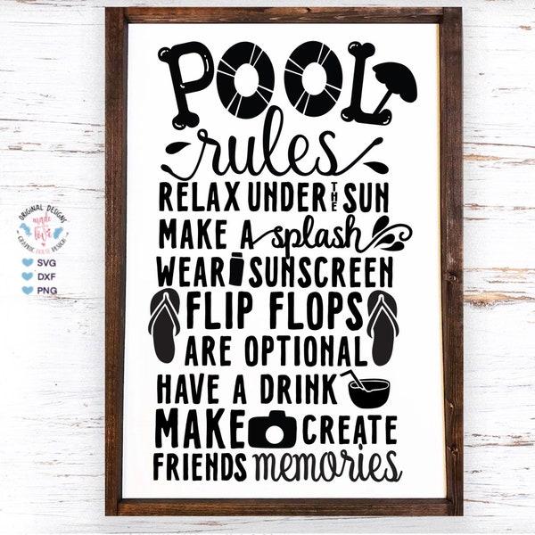 Pool Rules - Etsy